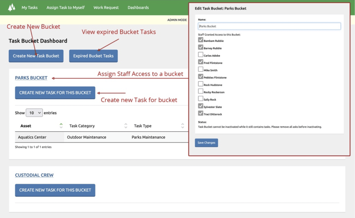 Bucket Tasks