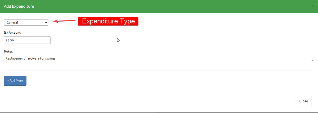 Adding Expenditures to Your Tasks
