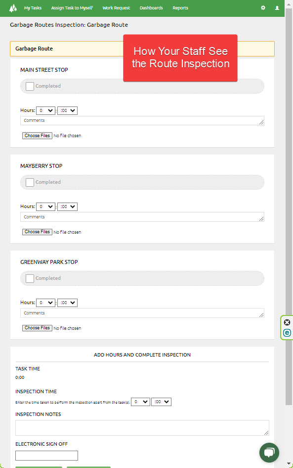 Creating Routes with Inspection Templates