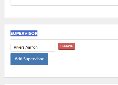 Setting Up A Supervisor Role