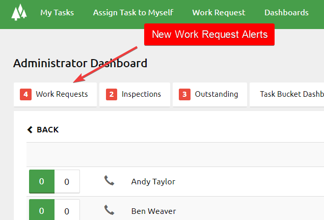 Converting a Work Request to a Task